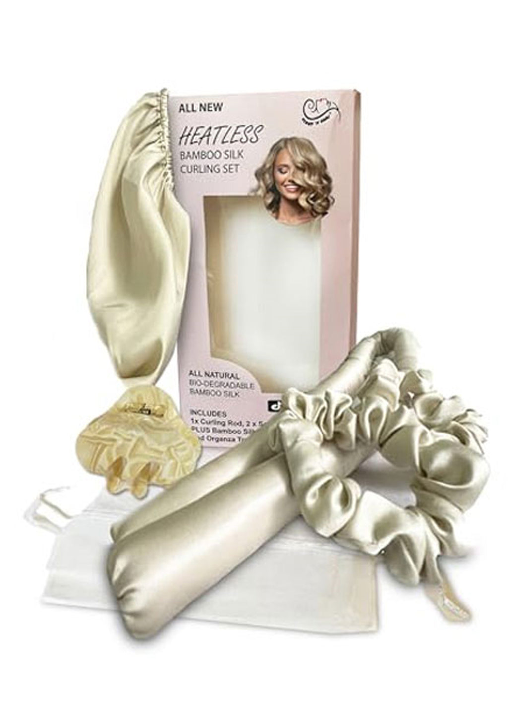 Bio-degradable Bamboo Silk Heatless Hair Curling Set – Zakiasmorocco.com